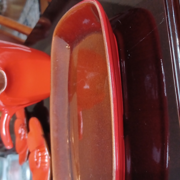 Frankoma | Other | Frankoma Tray Red Orange With Brown | Poshmark